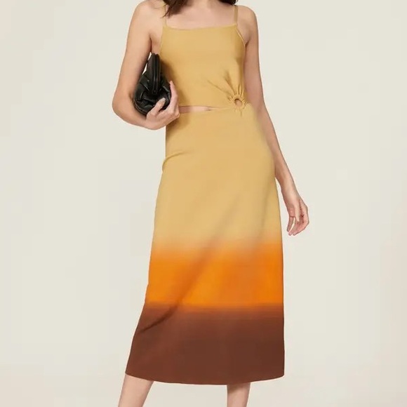 Sandro | Dresses | Sandro Aja Cutout Ombr Midi Dress | Poshmark